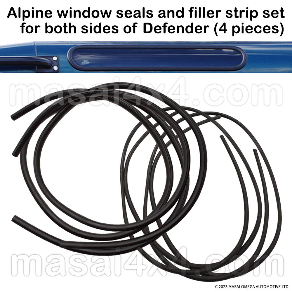 Alpine Window Seals and Filler set for Land Rover Defender pair – Puma ...