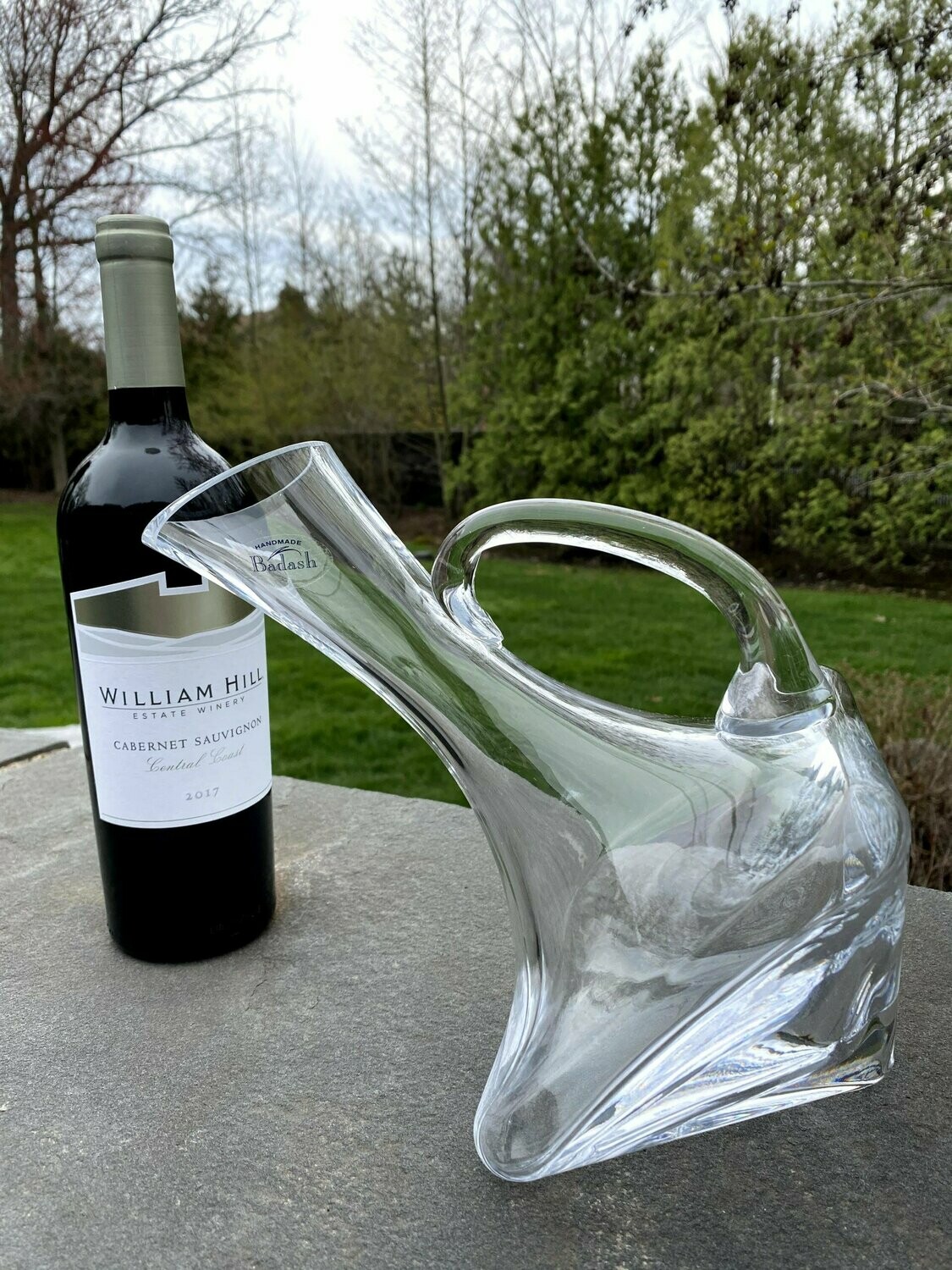 Leaning Crystal Carafe