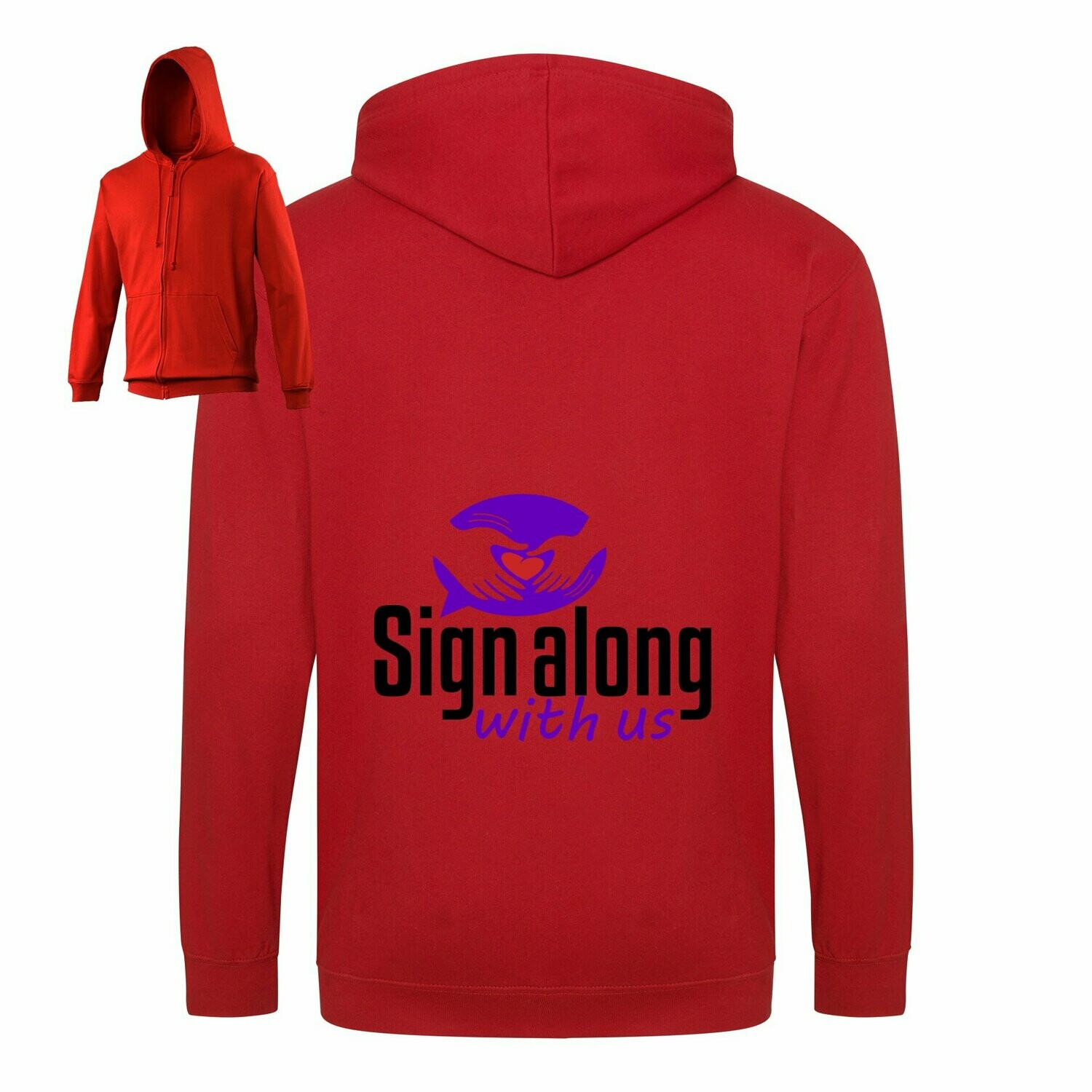 Sign Along With Us Signature Zipped Hoody