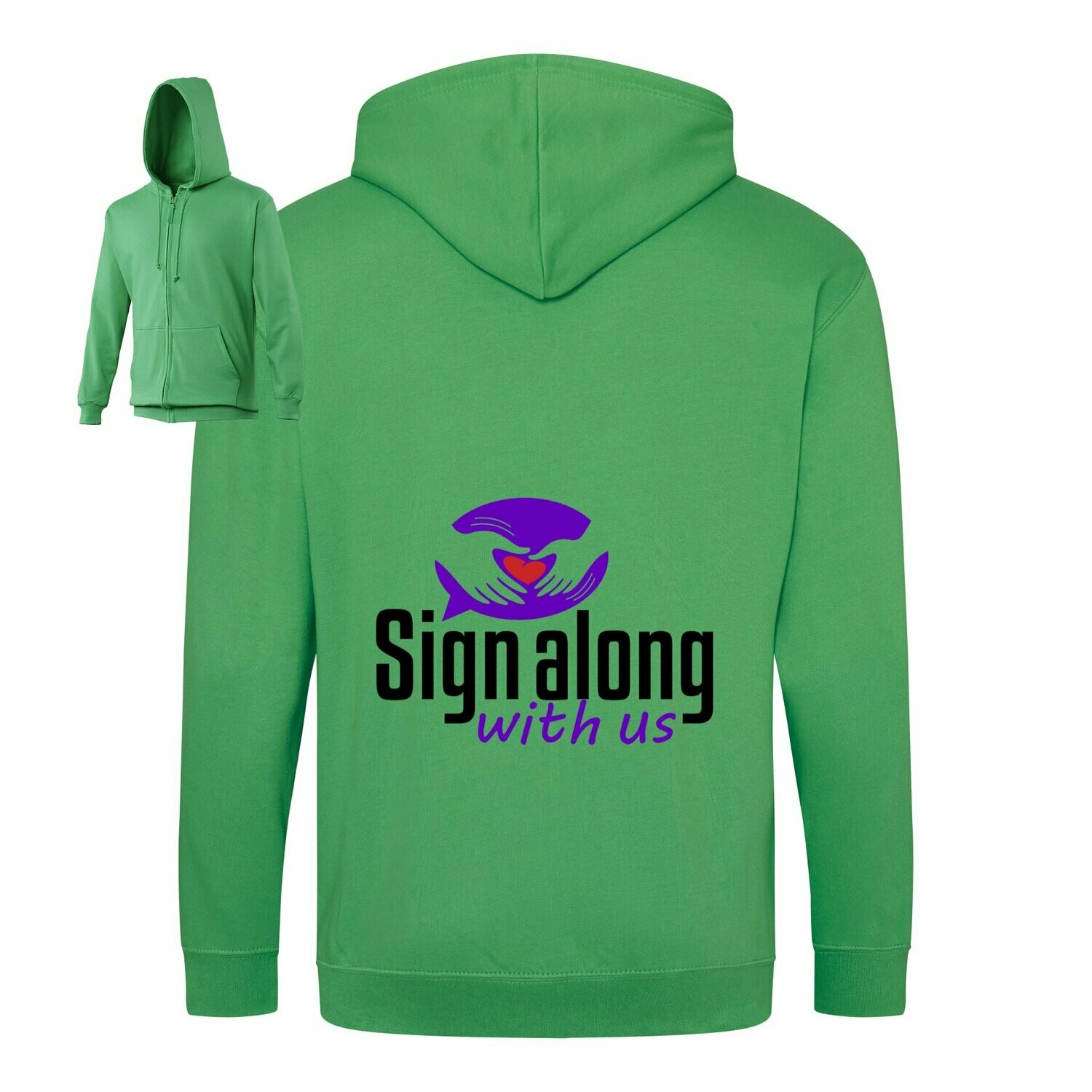 Sign Along With Us Signature Zipped Hoody