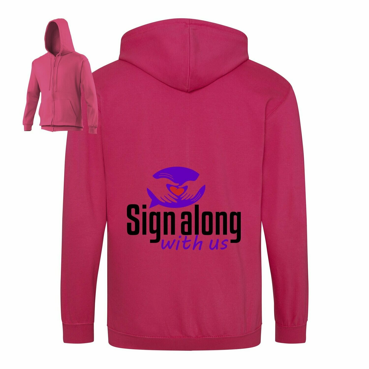 Sign Along With Us Signature Zipped Hoody