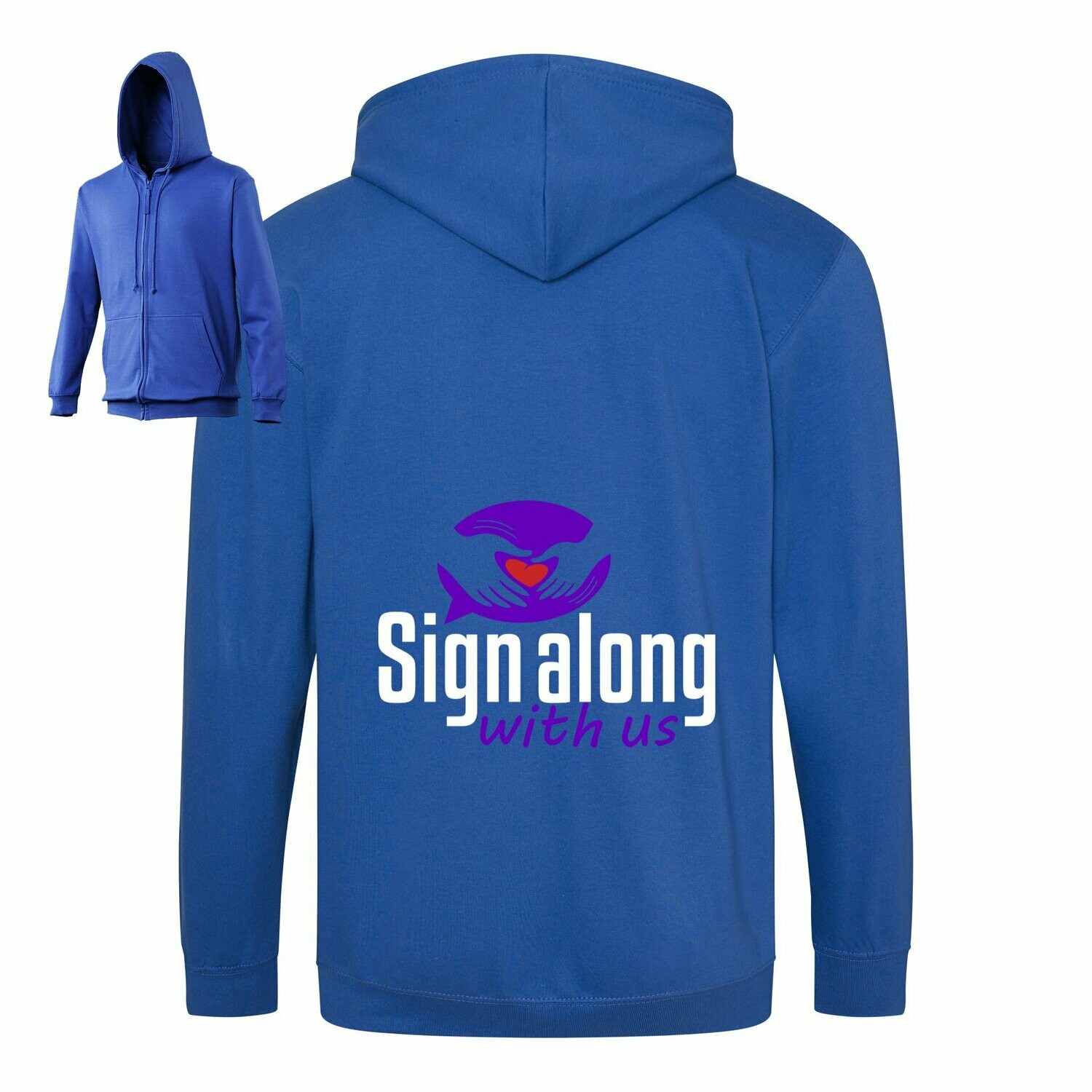 Sign Along With Us Signature Zipped Hoody