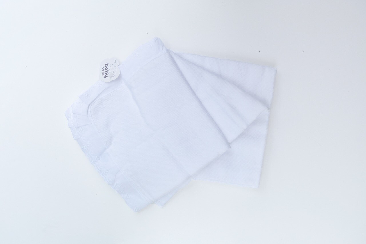 Set de 4 Pañal Ojo de Perdiz Blanco Standard con Tira