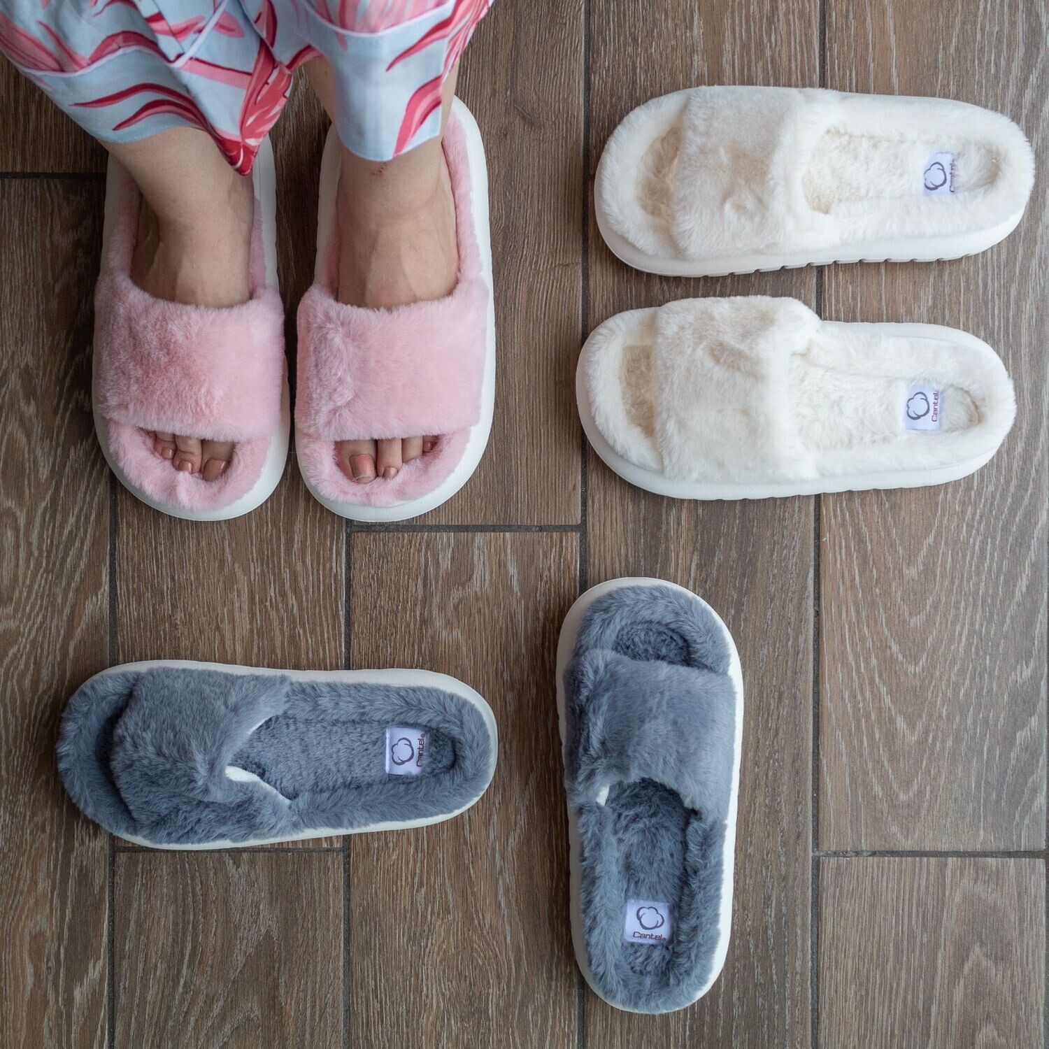 Pantuflas PVC Abierta/Simple p/dama