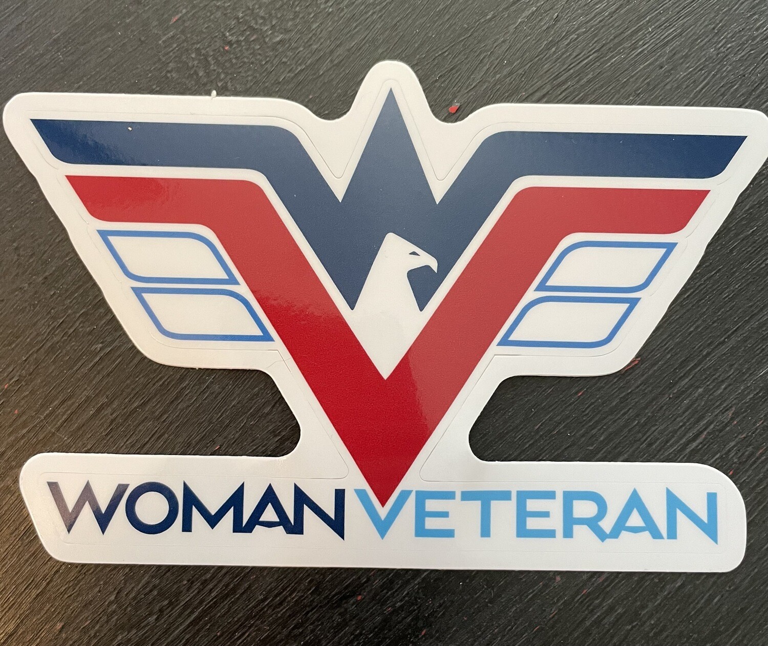 Sticker: Woman Veteran Red Blue - Store - Women Veterans Alliance