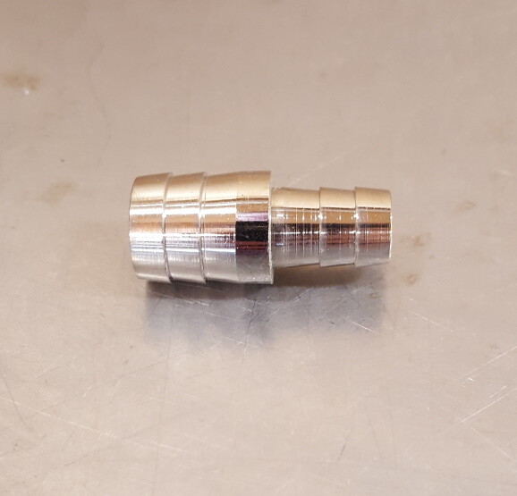 Hose Splice 5/16" x 1/2 - Plated Brass