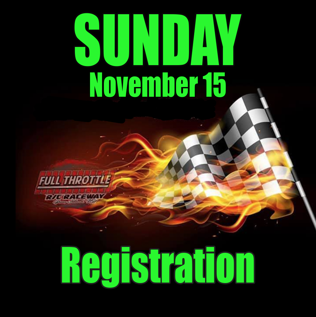 SUNDAY NOV 15 Race Day