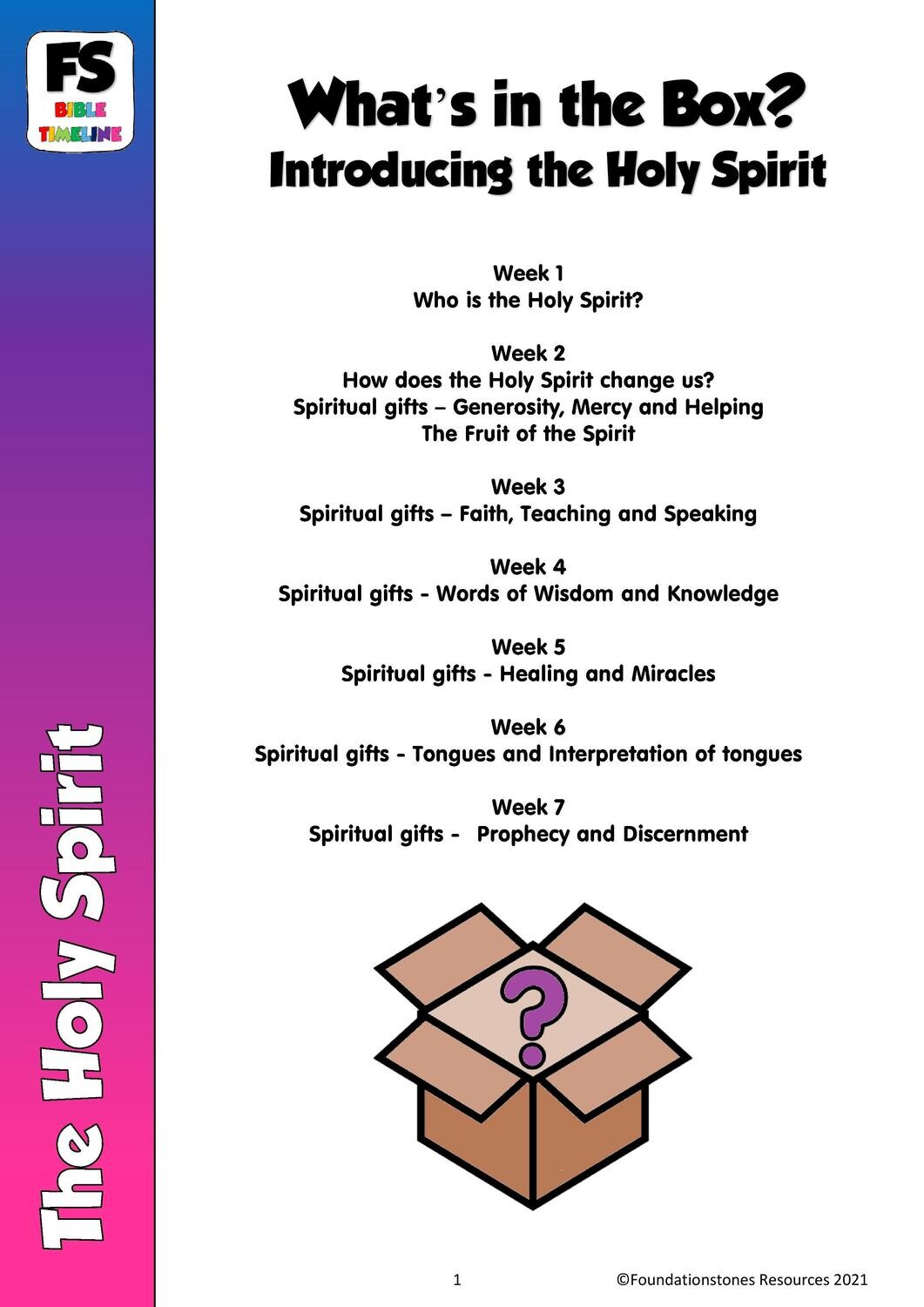 What's in the Box - 7 week Syllabus