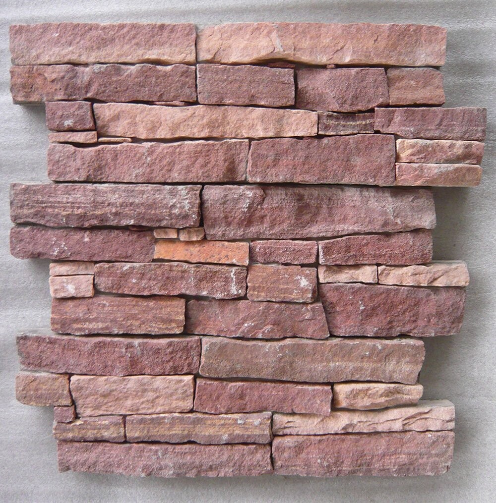 Stone Panel System - Red Sandstone Real Stone Cladding Panels (Standard ...