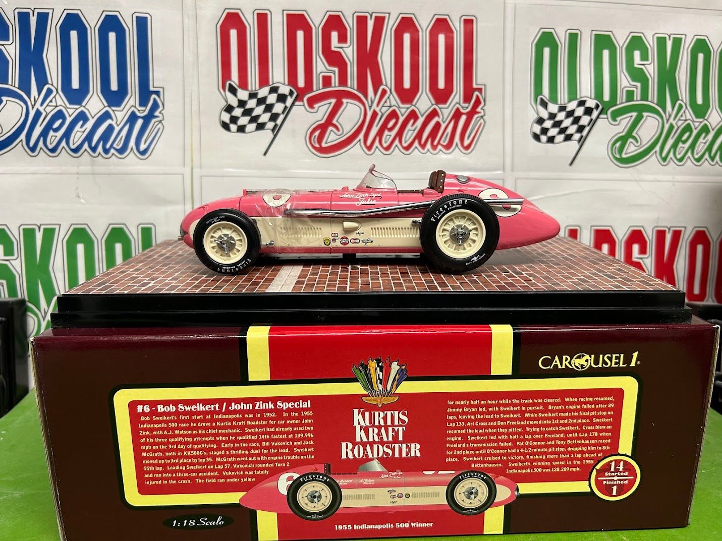 Bob Sweikert #6 John Zink Special Kurtis Kraft Roadster 1955 Indy 500 ...
