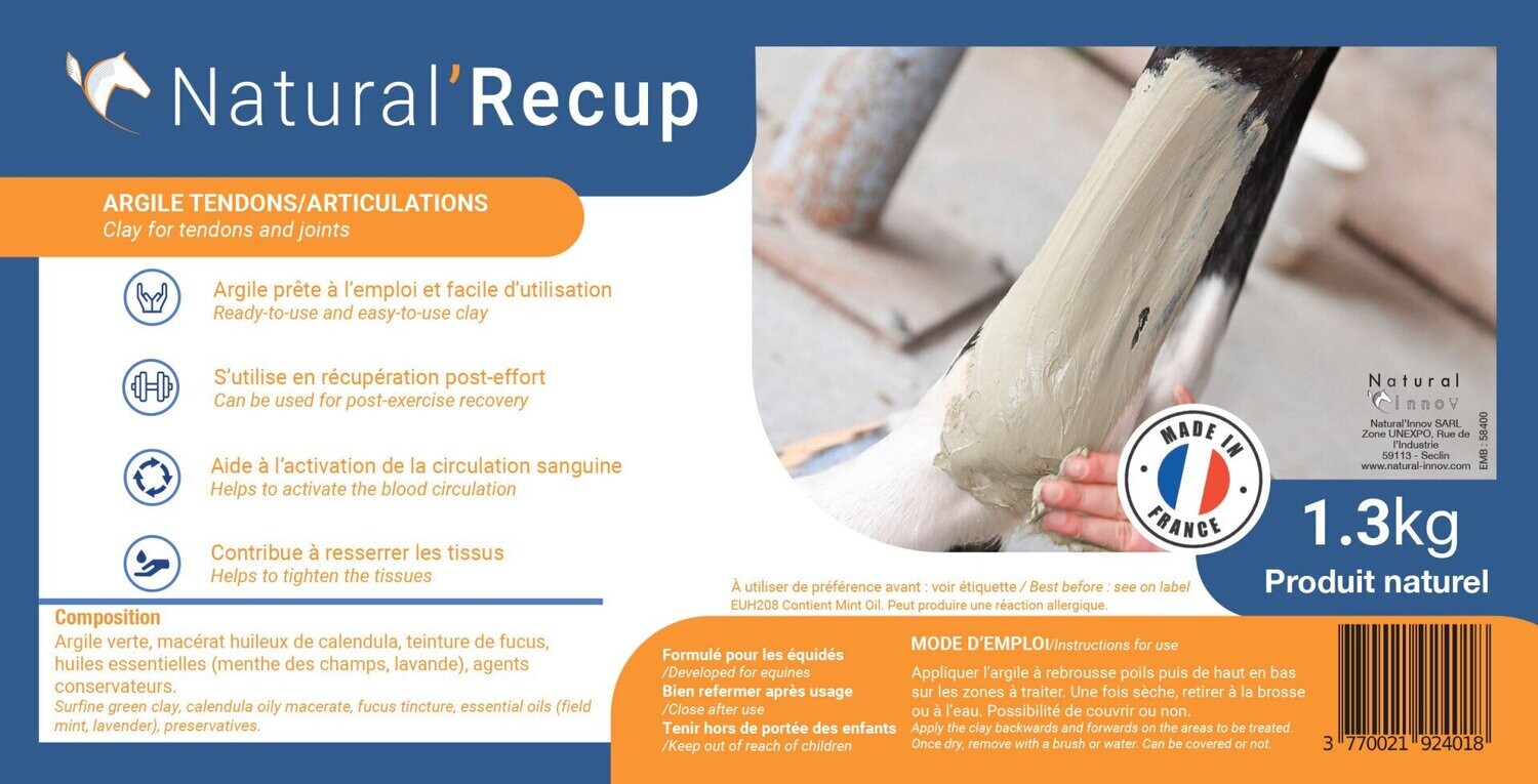 Argile Natural Recup 1.3 kg - NATURAL INNOV