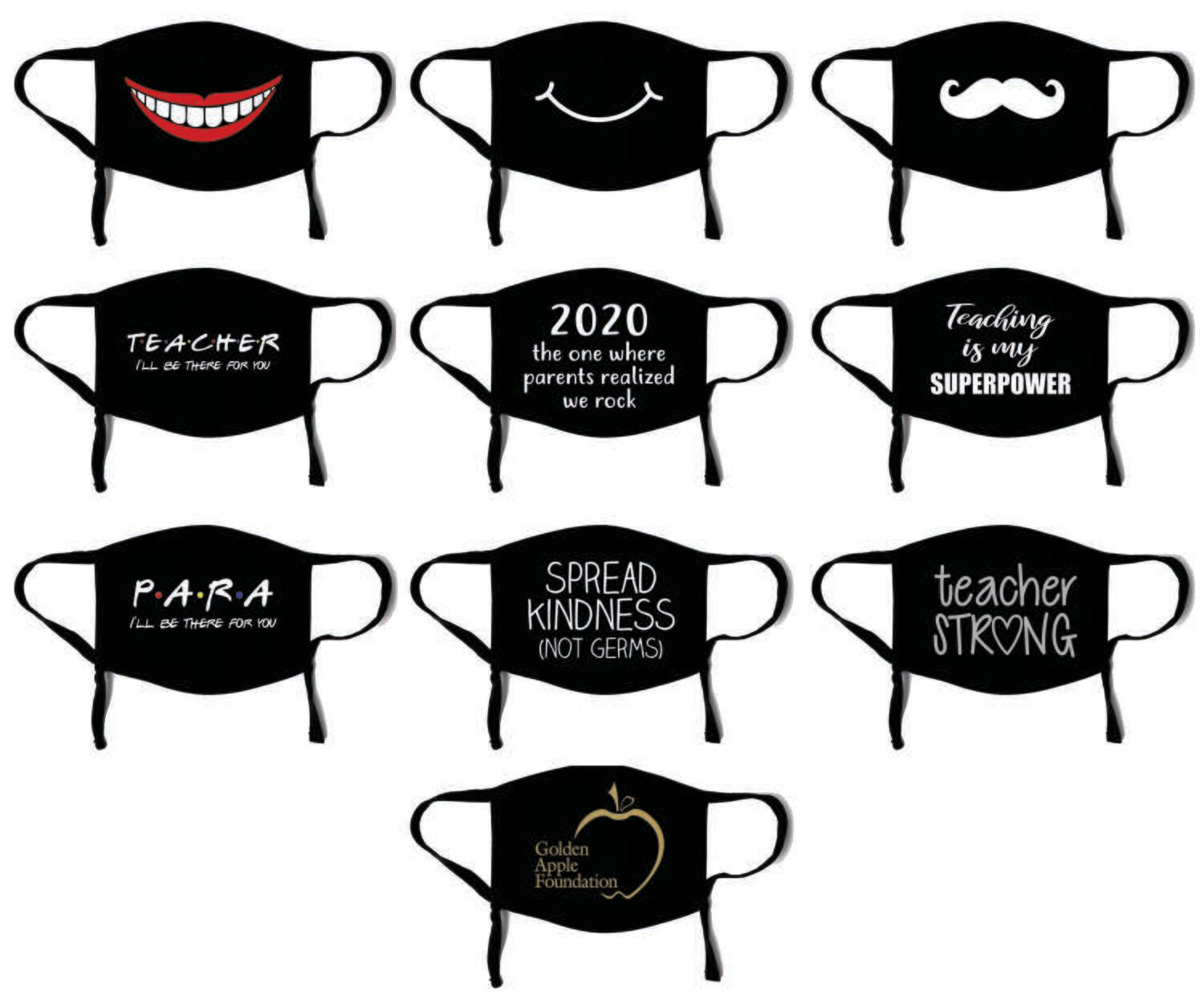 Adjustable Face Mask, Multiple Designs to Choose From