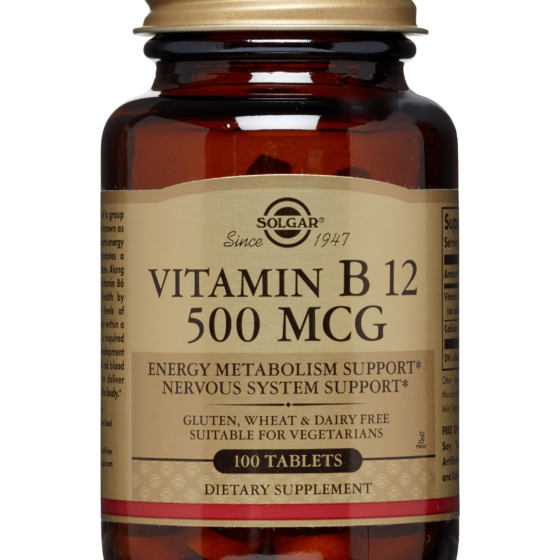 Solgar B12 500 MCG 100caps – Total Nutrition Miami – The #1 Supplement ...