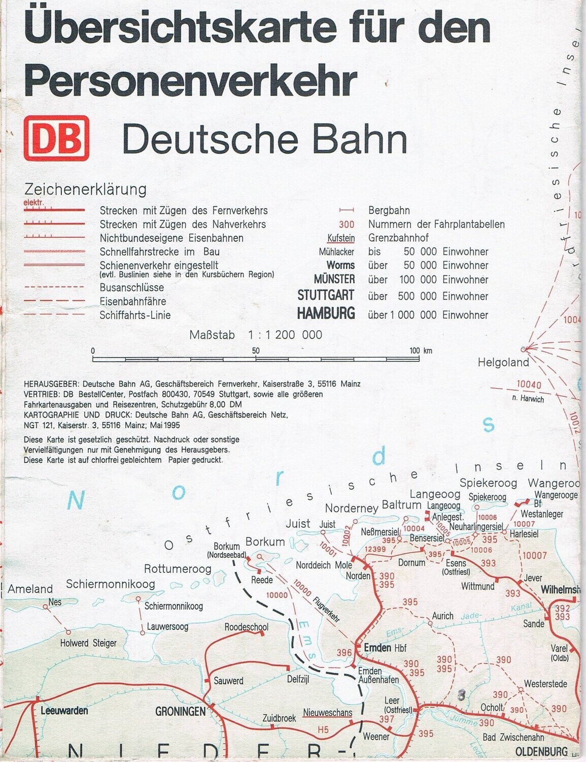 DB Übersichtskarte für den Personenverkehr
