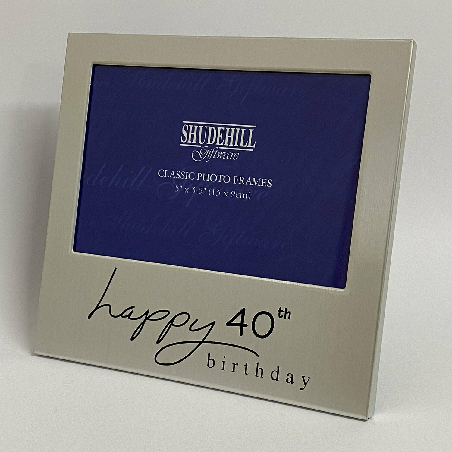Shudehill "Happy 40th Birthday" picture frame for photos size 5" x 3.5 ...