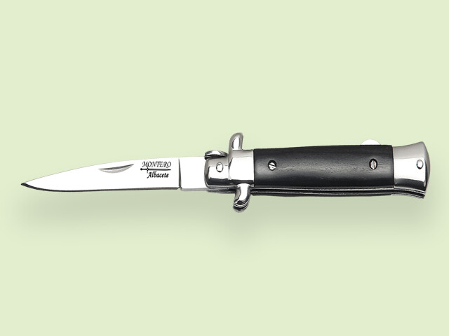 NAVAJA ESTILETE V/INOX. FINA M/MIKARTA NEGRO 8 cm/hoja
