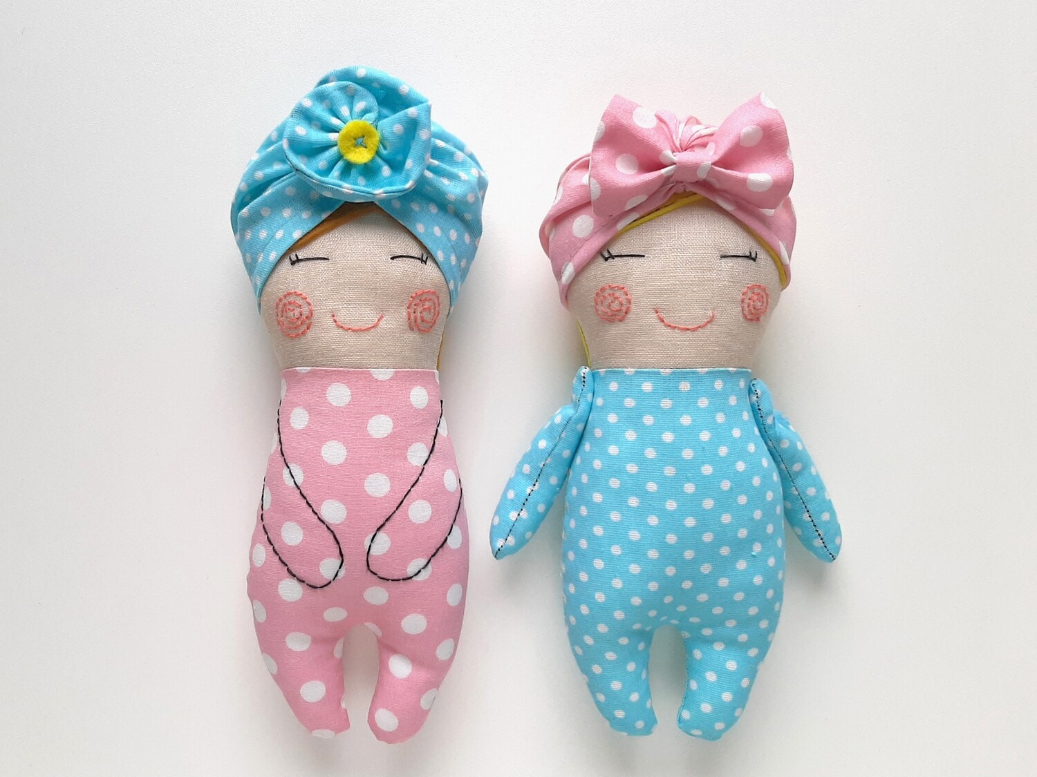 Tiny Rag Doll Sewing Pattern PDF & Tutorial - Easy Cloth Doll 8 inch