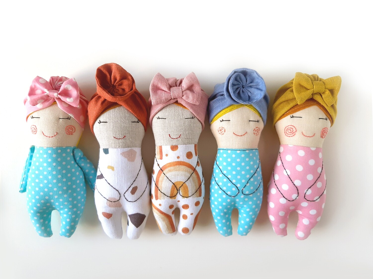 Tiny Rag Doll Sewing Pattern PDF & Tutorial - Easy Cloth Doll 8 inch
