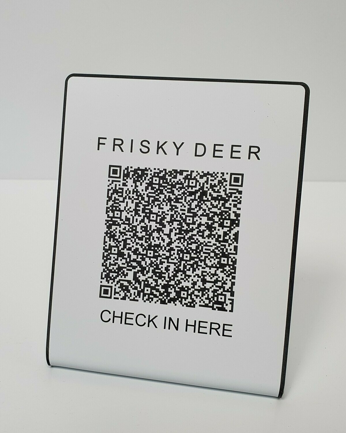 Safe WA QR code Check in here table talker