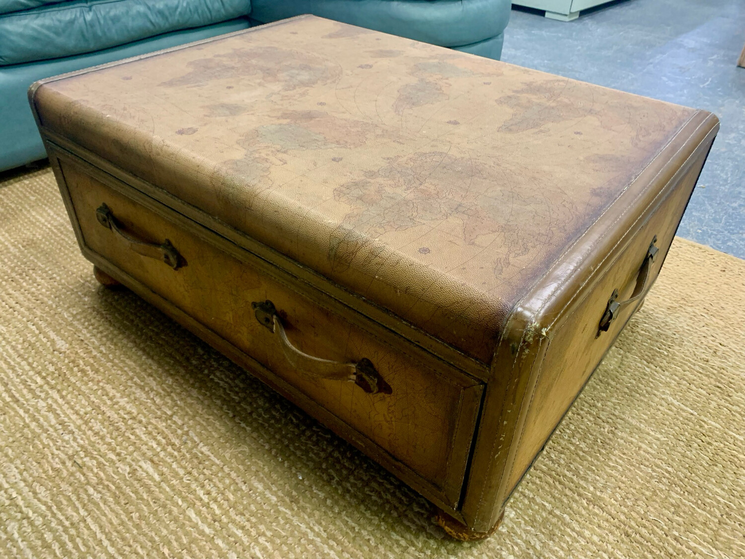 World Map Trunk-style Coffee Table