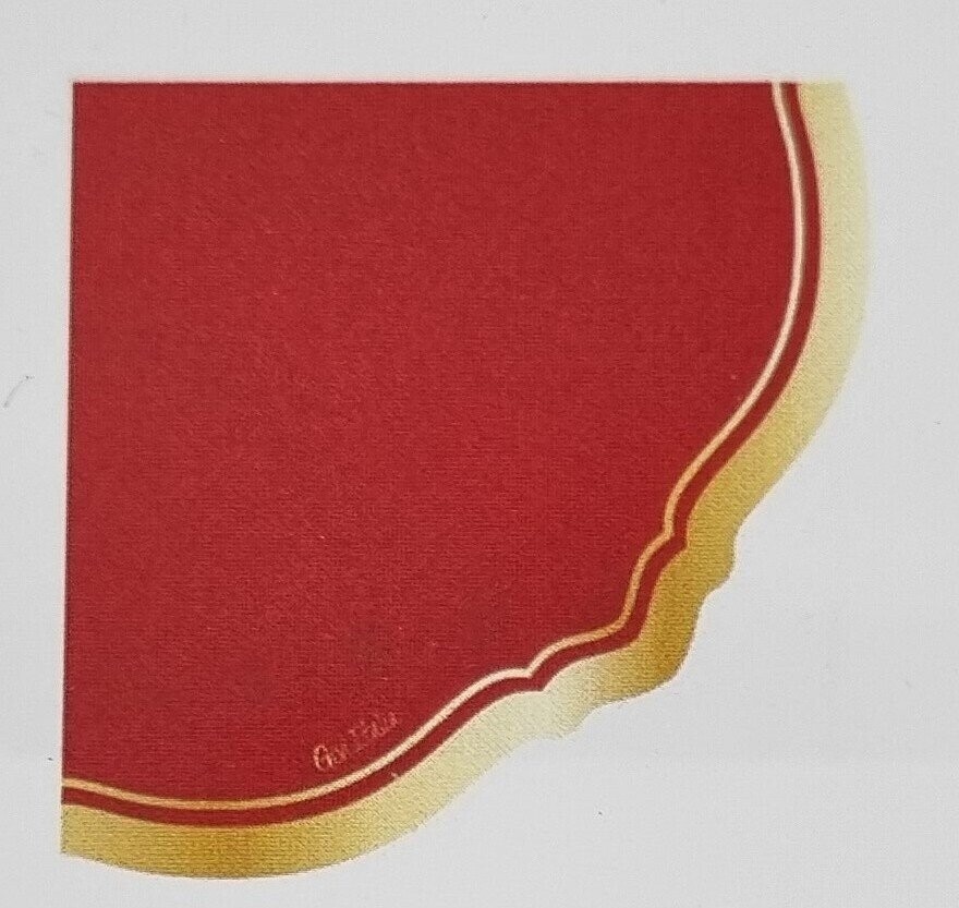 SERVIETTE LIBERTY ROUGE ET OR 33CM (x16)