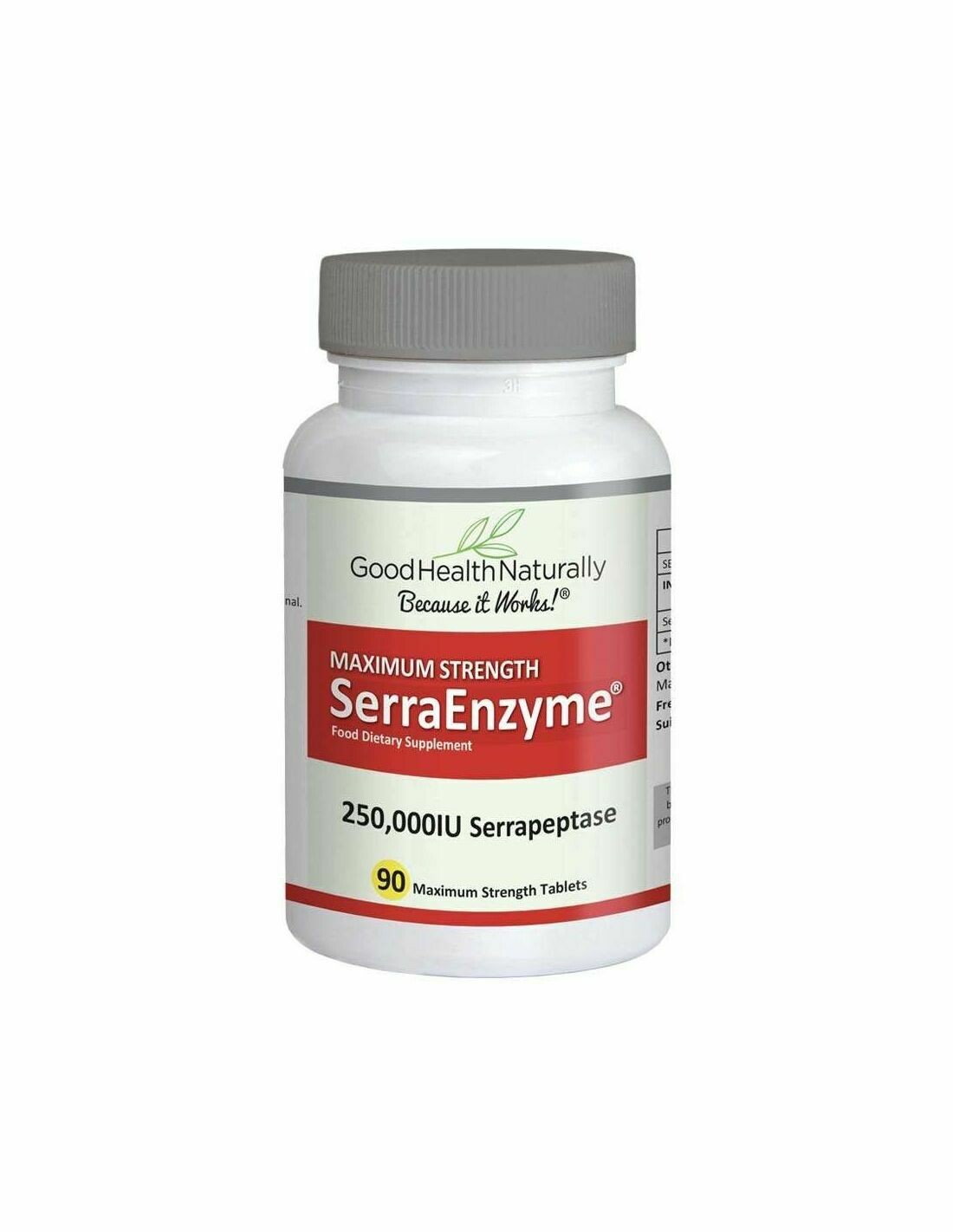 SerraEnzyme - 250000 i.u. Maximum Strength - 90 Tablets