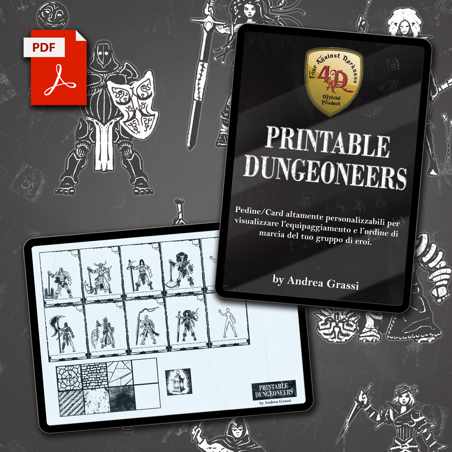"Printable Dungeoneers Set 1 - Classi Base" Accessorio