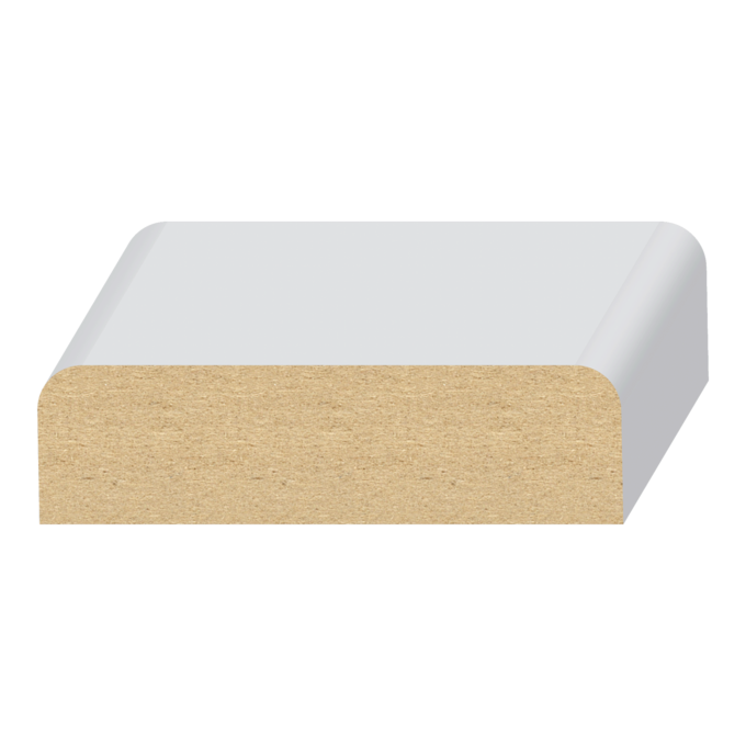 2 Eased Edge MDF Wall Cap 11/16" x 2-1/2" x 16 feet