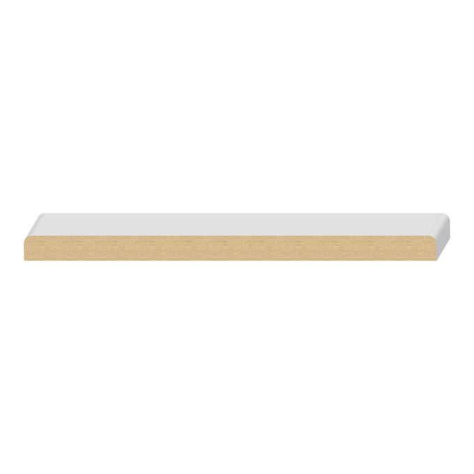 2 Eased Edge MDF Wall Cap 11/16" x 11-1/4" x 16 feet