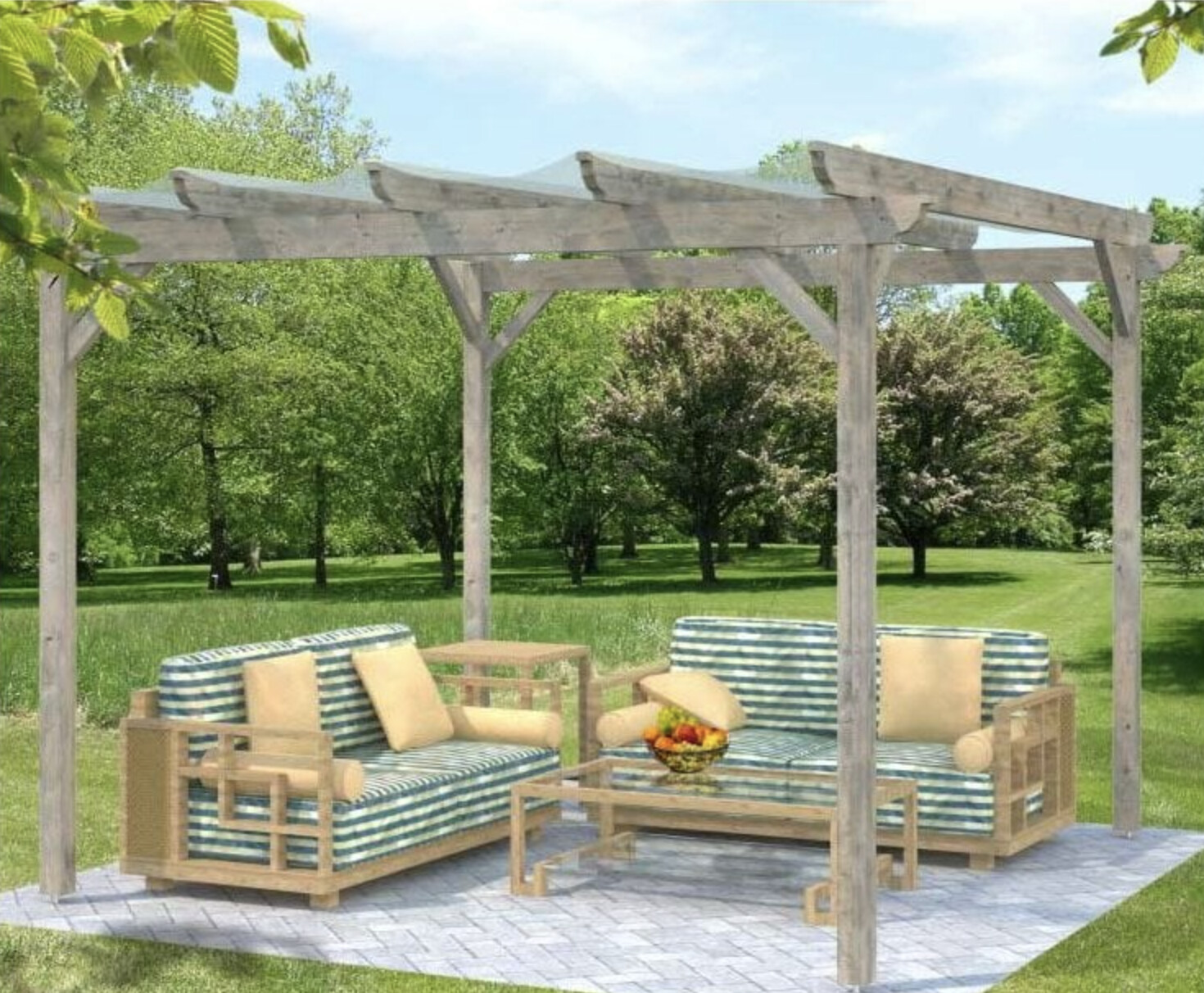 Pauline 9.5m Pergola | Log Cabin Store