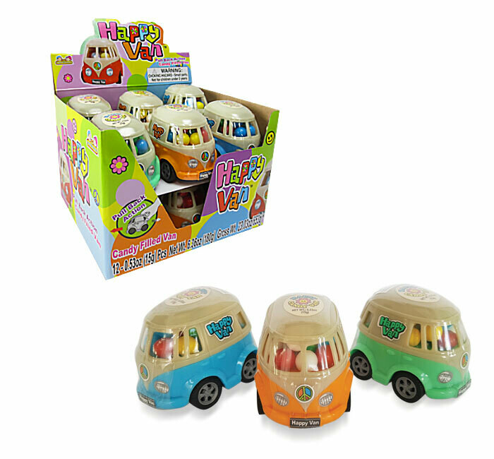Happy Van Pull Back Action Candy Filled Van Kidsmania