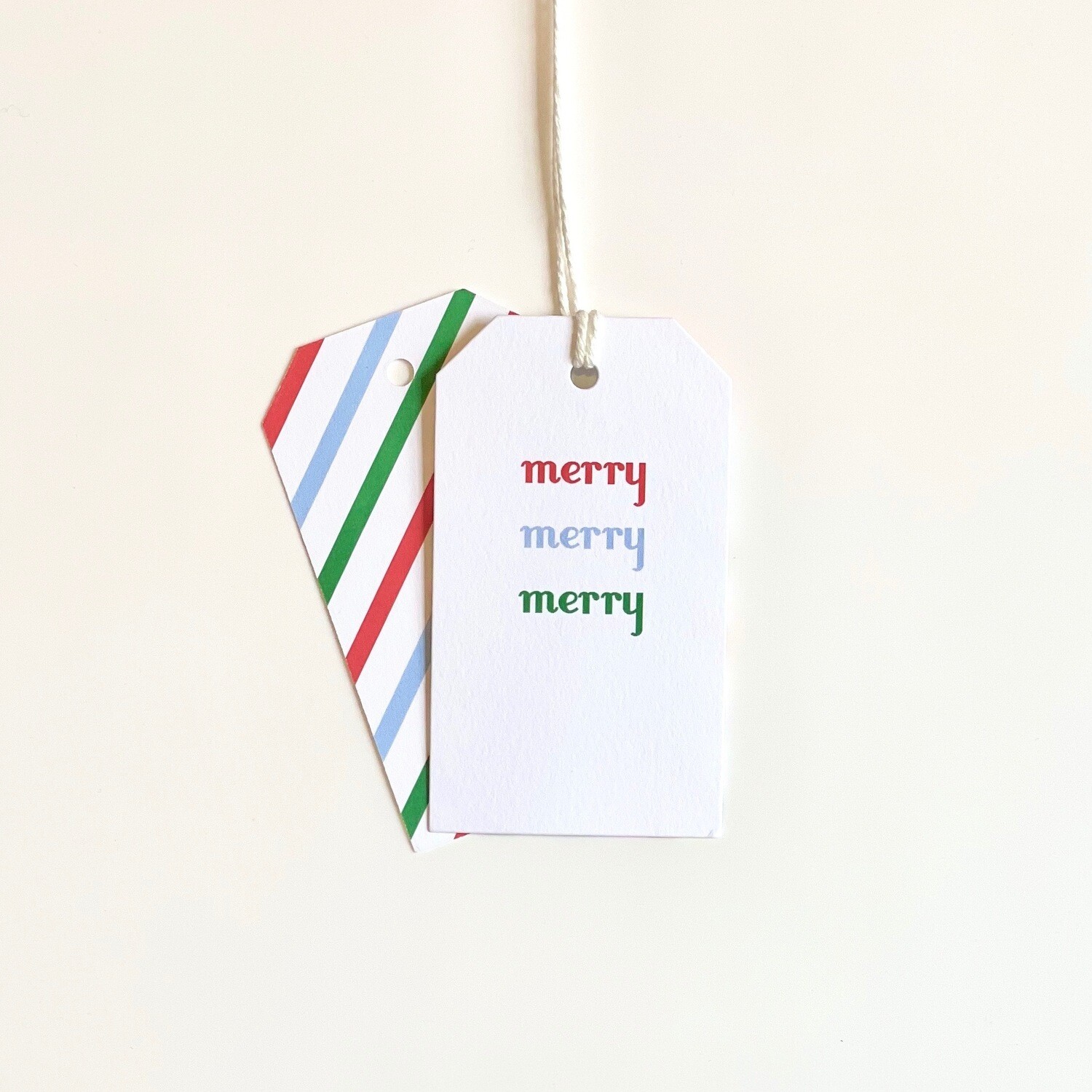 Gift Tag - Merry Three