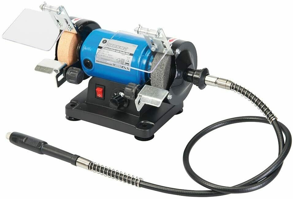 Silverline 120W 75mm (3") DIY Multi Purpose Benchtop Grinder & Multi ...