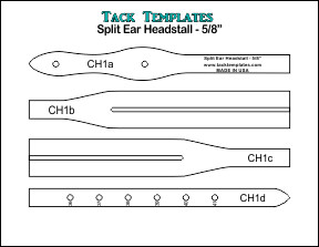 Split Ear Headstall - 5/8" **PDF**