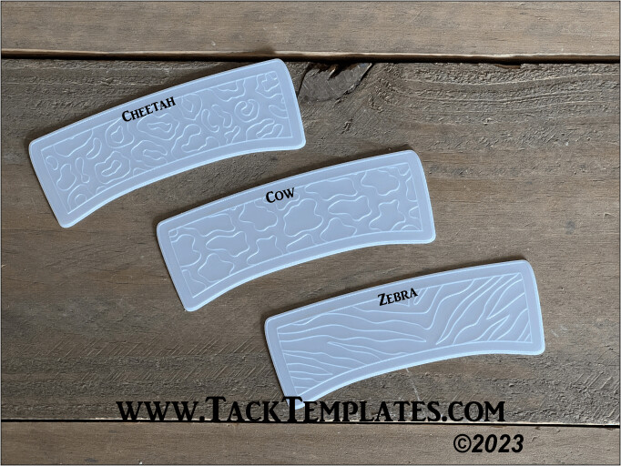 4.1" Hair Claw Clip Pattern Tap Offs - Animal Prints