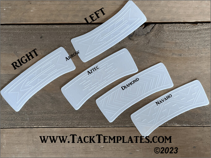 4.1" Hair Claw Clip Pattern Tap Offs - Native