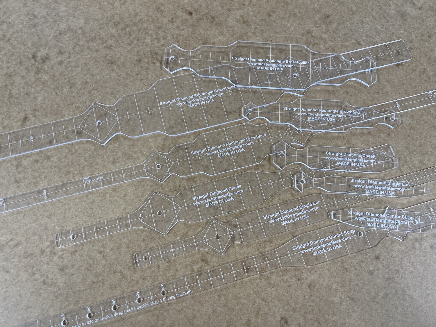 Straight Diamond Rectangle Tack Set