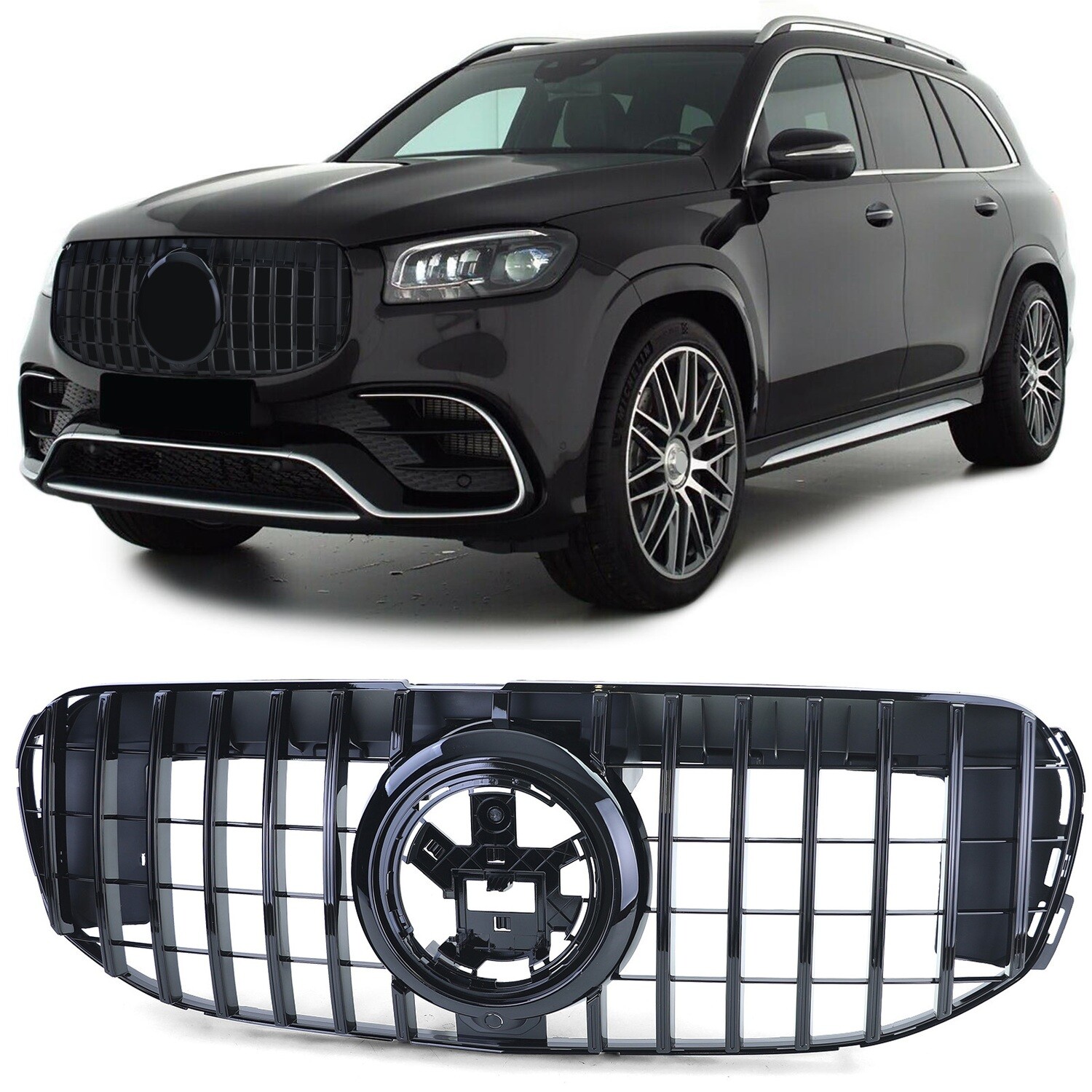 Calandre / Grille Look AMG noir brillant pour Mercedes GLS X167 à ...
