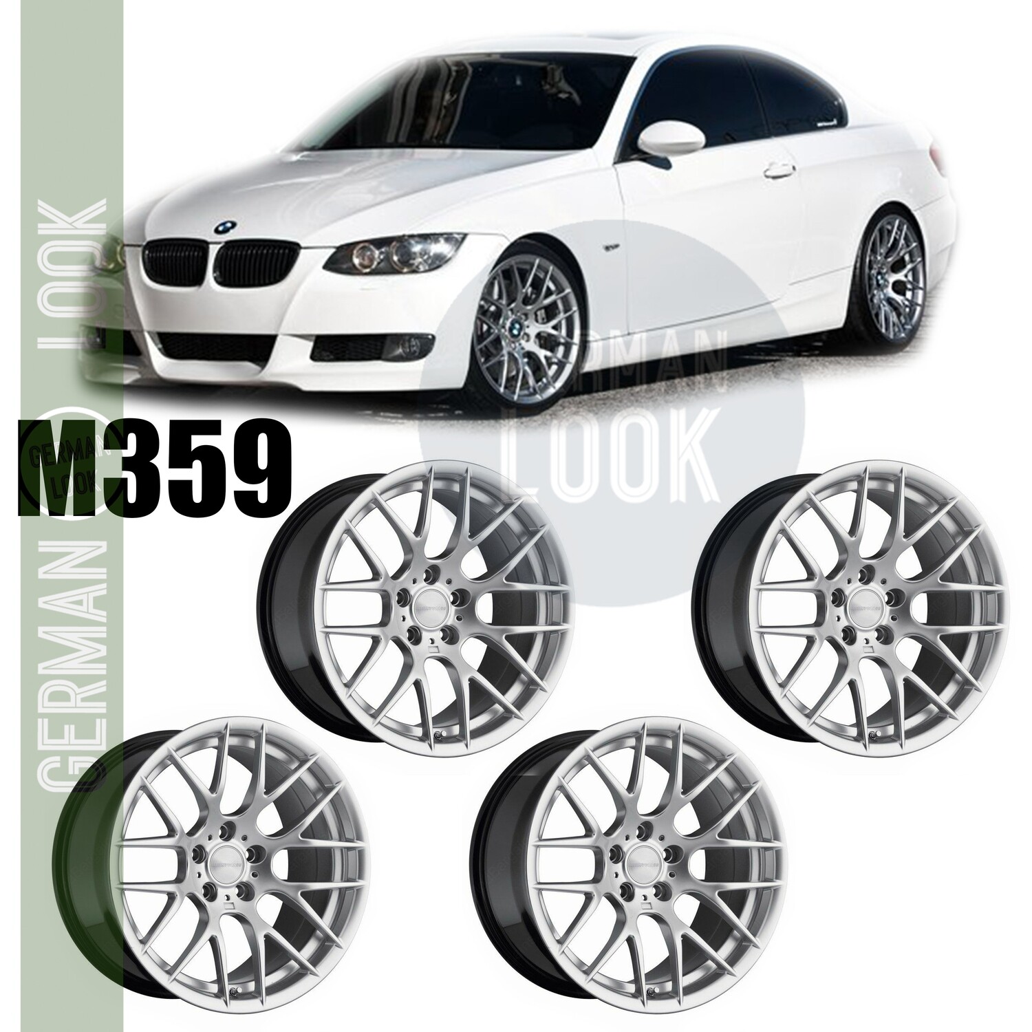 4 Jantes 18″ M359 – Gris Alu – BMW E90 E92 F30 F32 F20 F22 E46 Z4