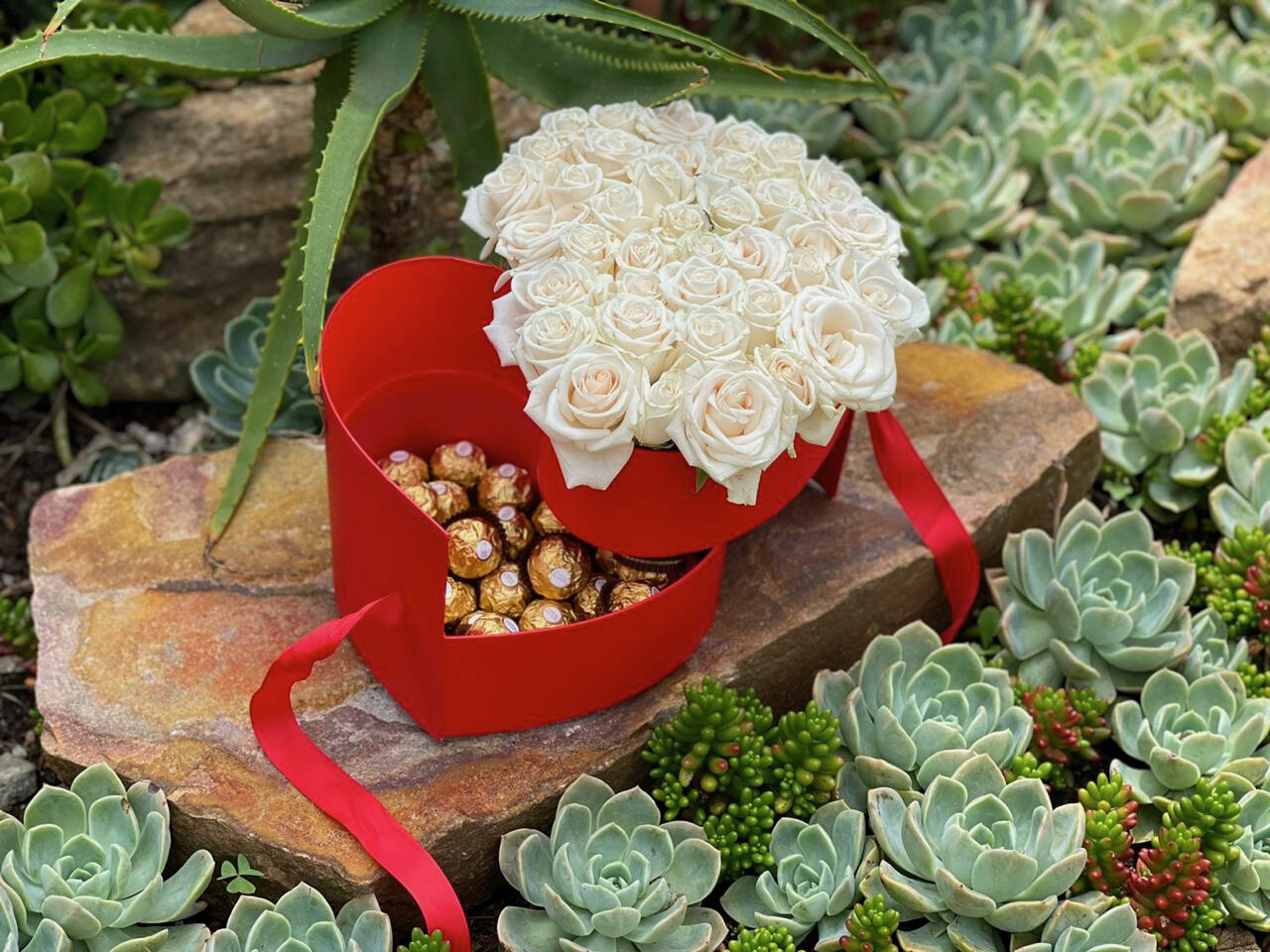 Flowers with Ferrero Rochers