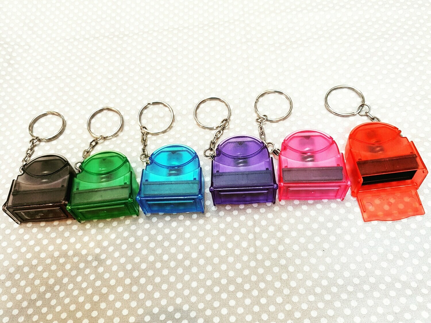 Keychain Candy customize stamps - 2.7cm by 1.1cm