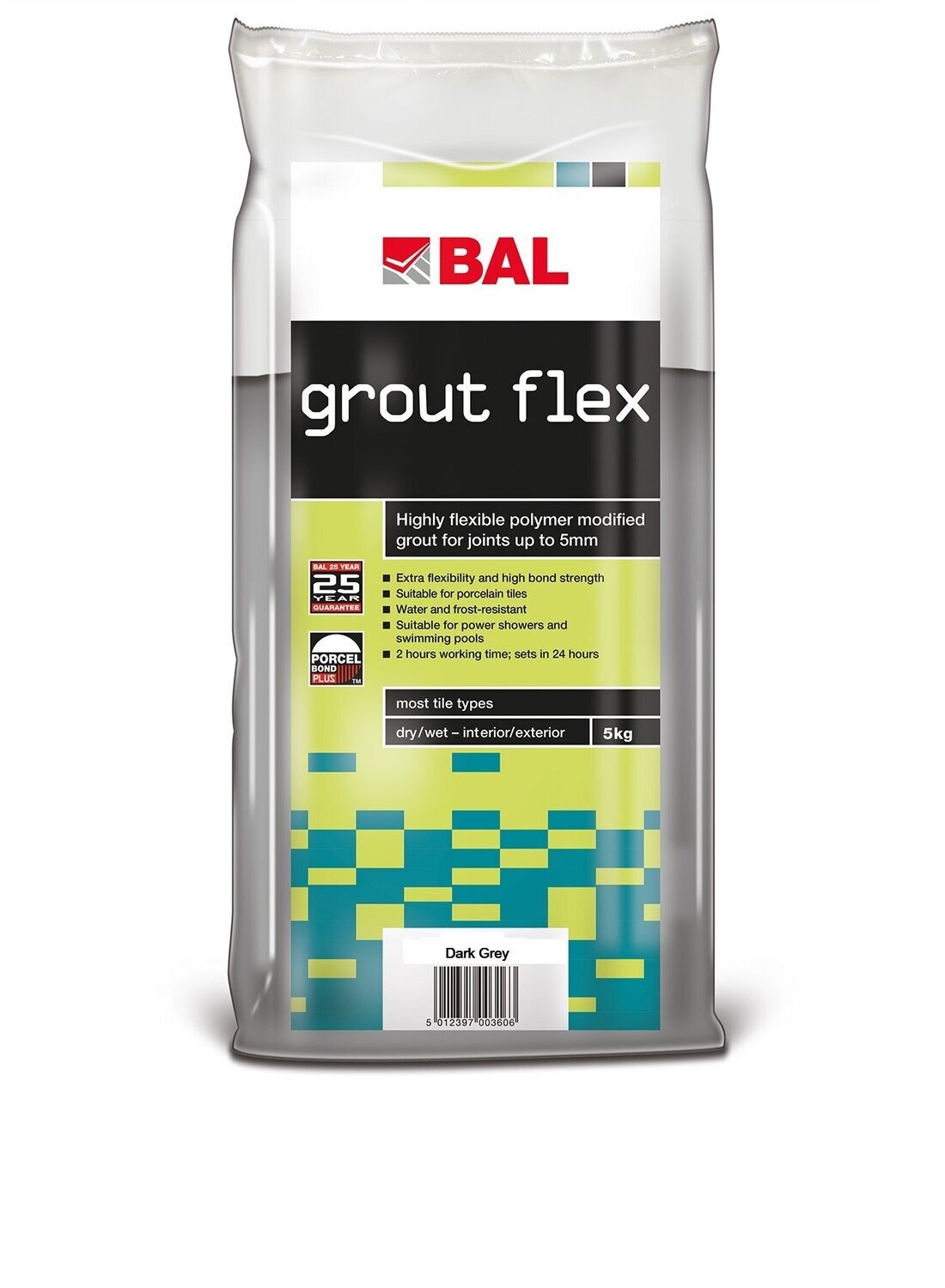 BAL Grout Flex Flexible Tile Grout For Walls 5kg
