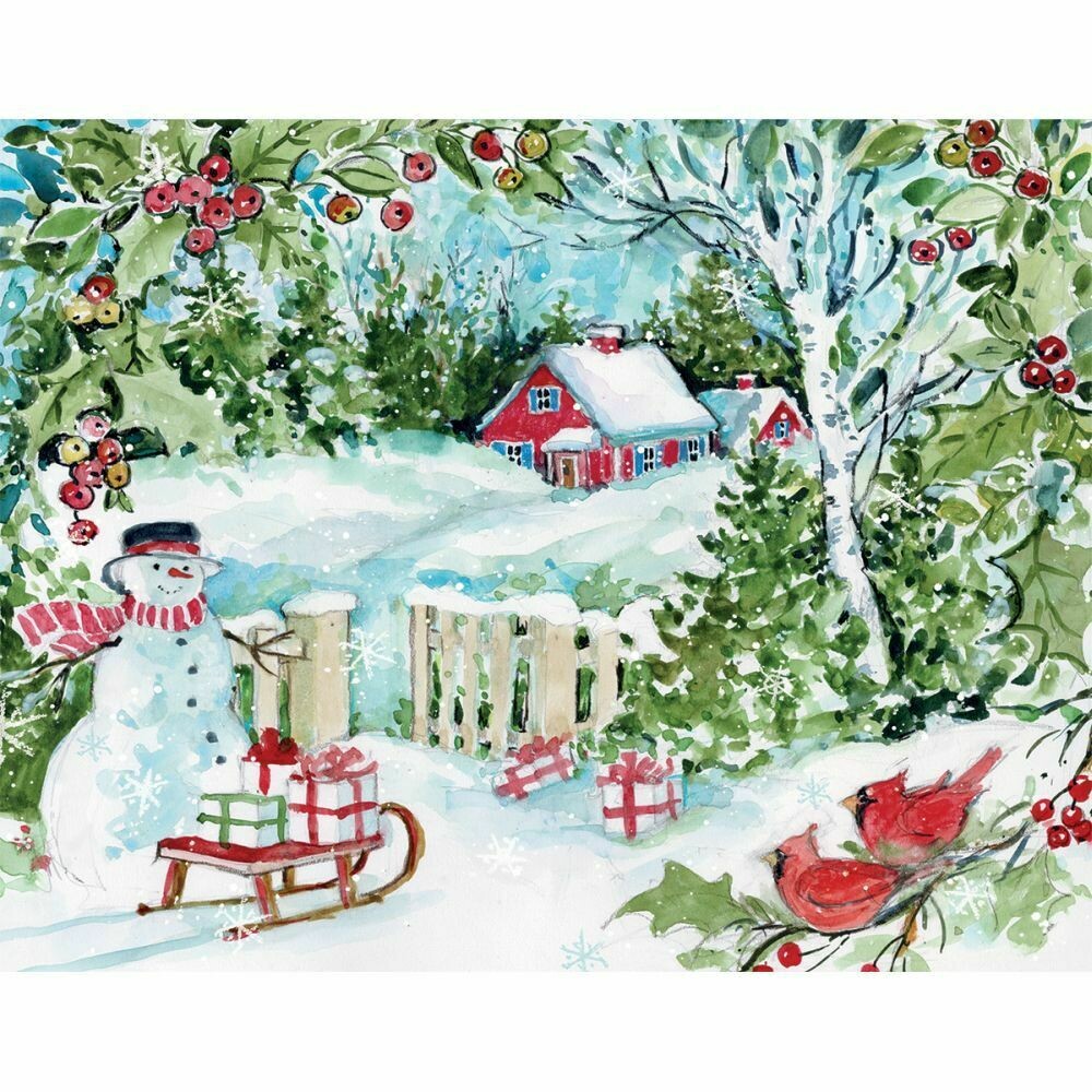 Lang Christmas Cards Winter Woods 18 Per Box