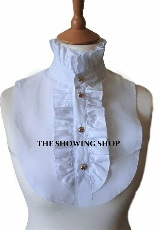 WHITE COTTON LEAD REIN FALSE COLLAR BIB