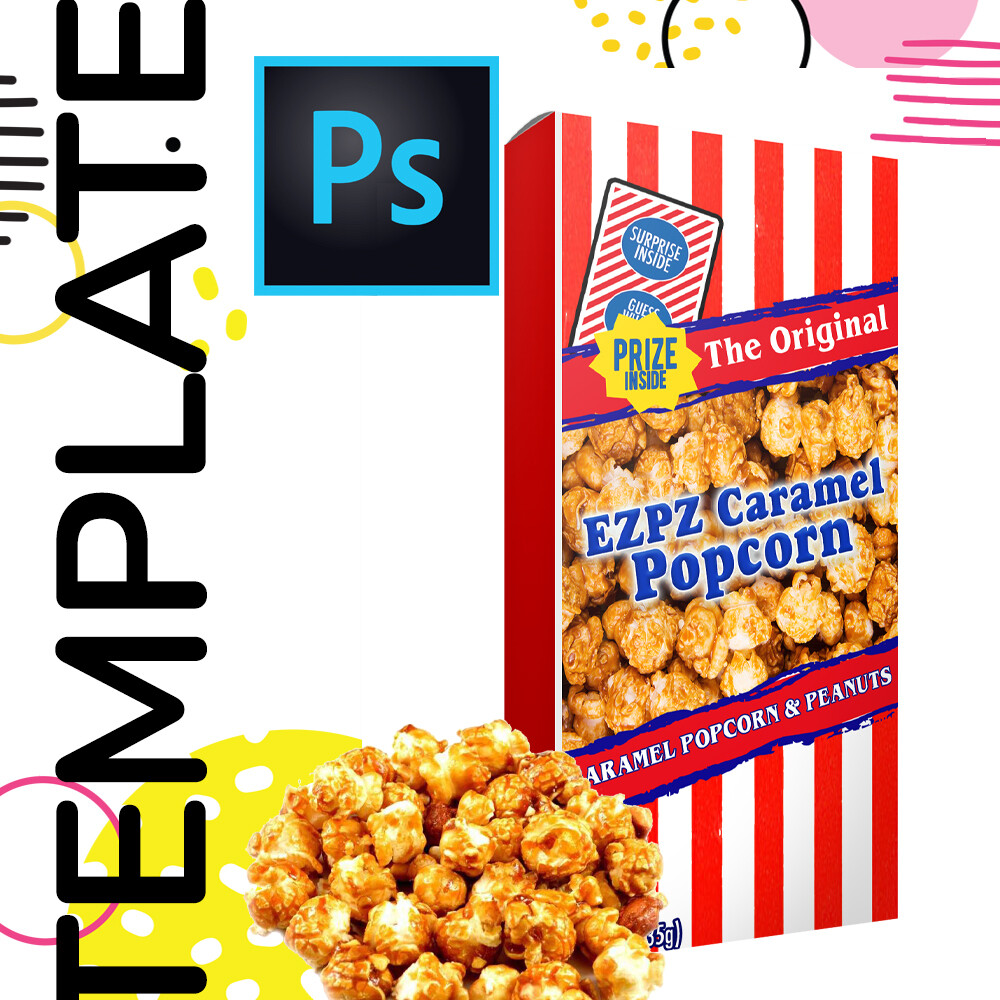 PSD • Caramel Popcorn Template