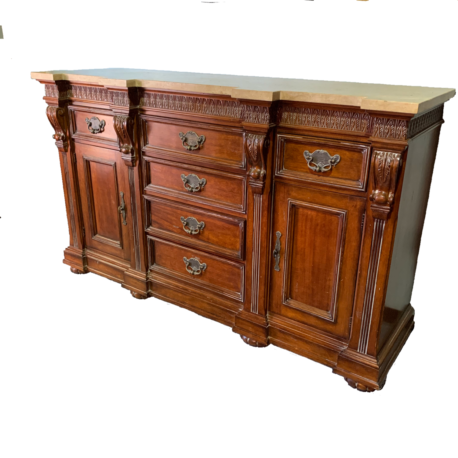 Hickory White Marble-top Buffet