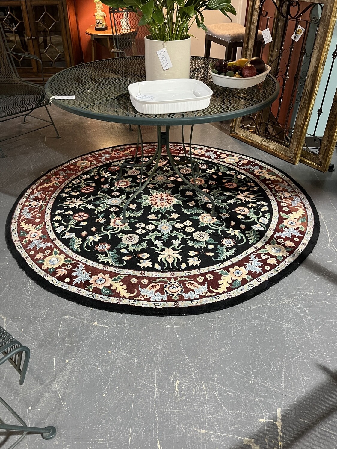 Round Wool Rug from India