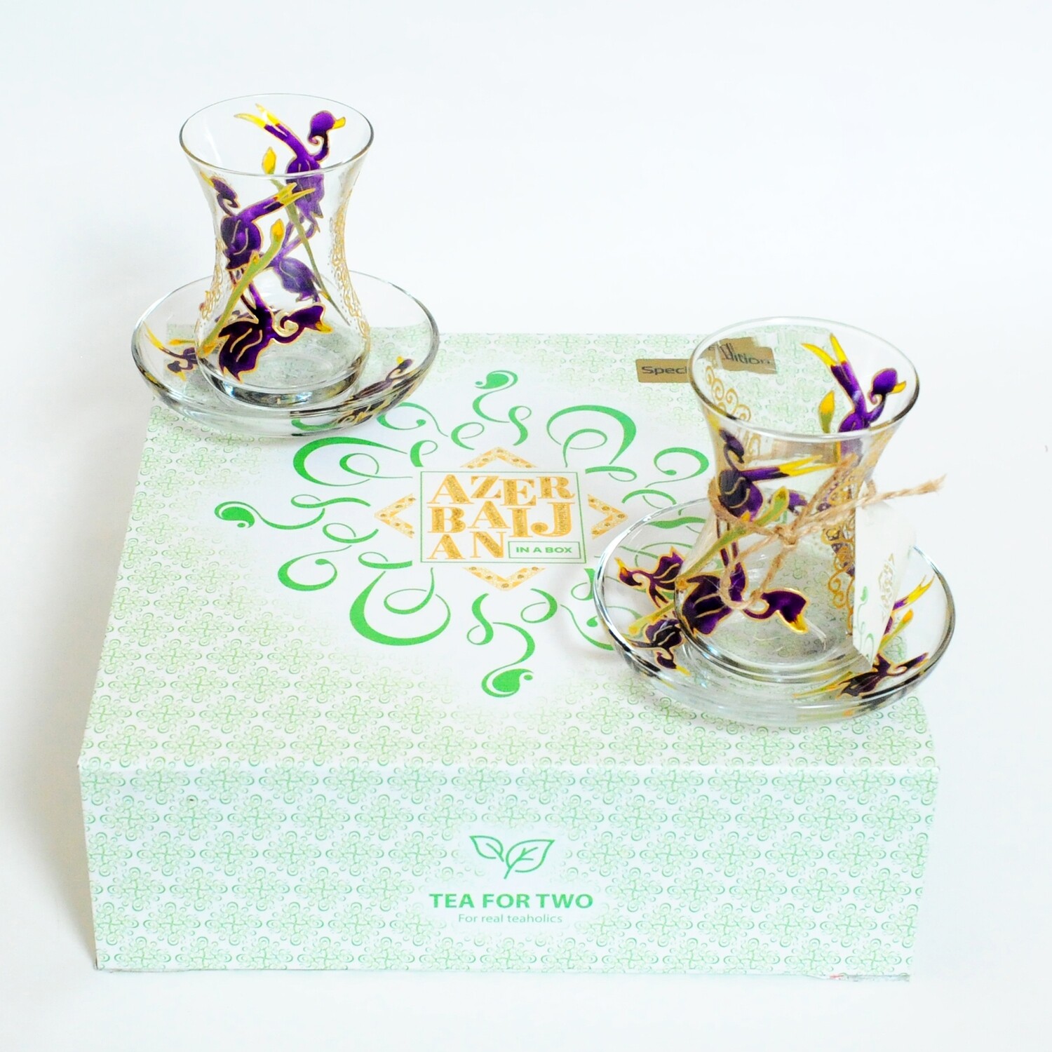 Tea for Two Gift Box Set for an Azerbaijani Tea Ceremony