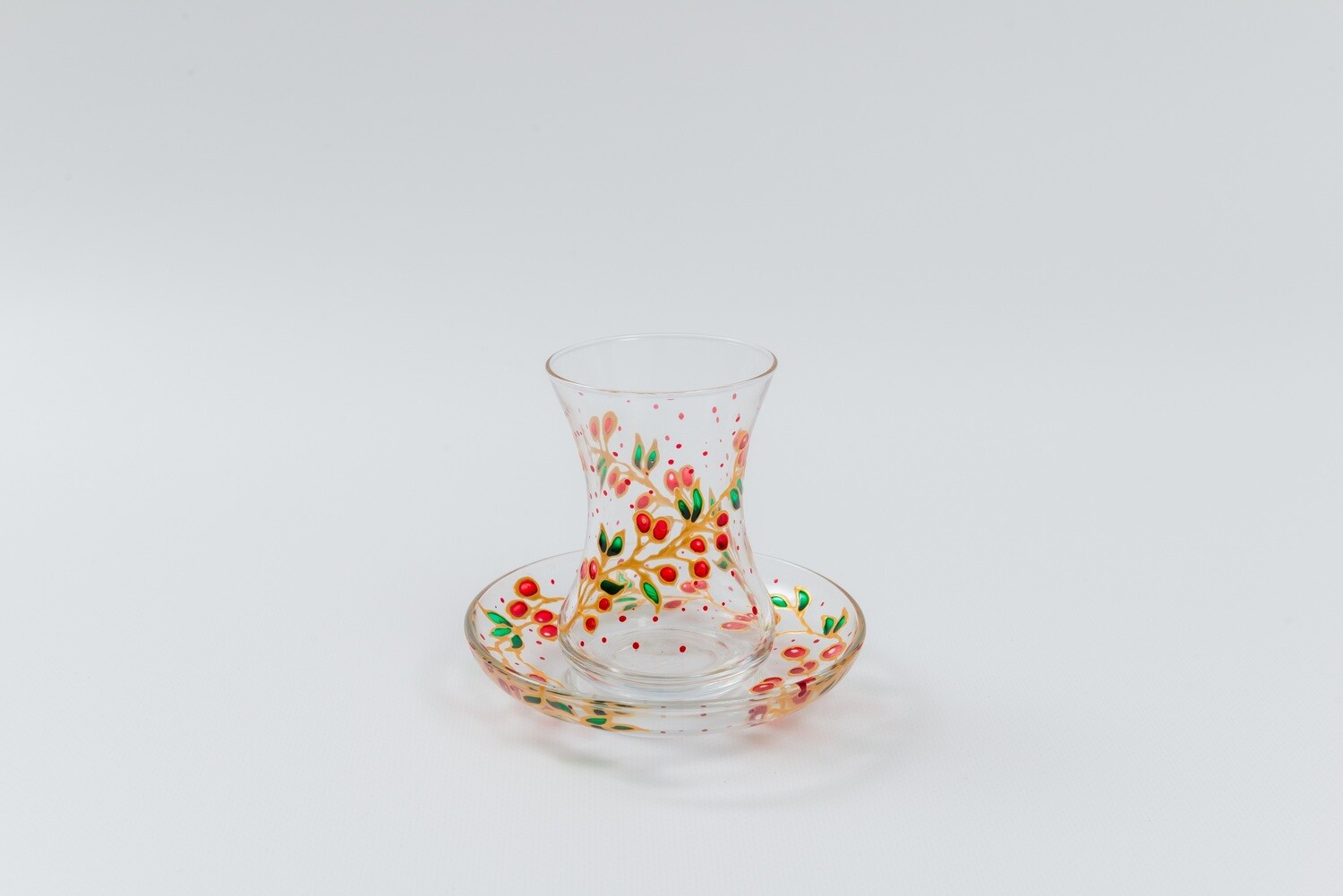 Hand Painted Traditional Armudu: Gift from Azerbaijan