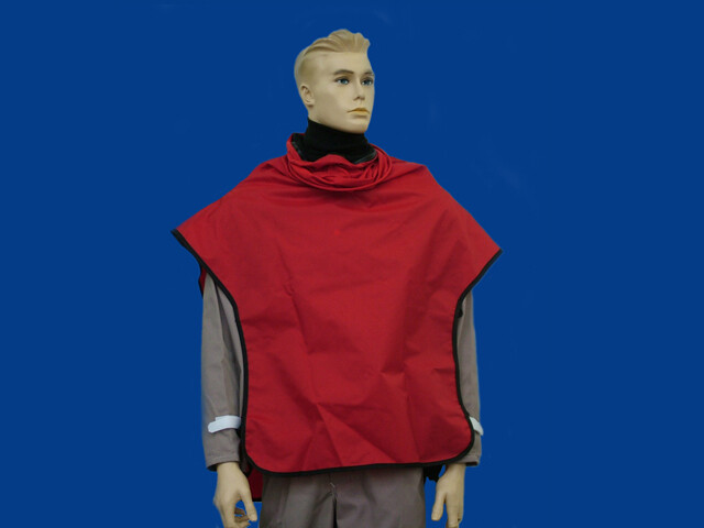 Clemco style Red nylon blast cape